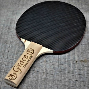 Custom Ping Pong Paddle - Any Text Engraved for Free - Table Tennis ...