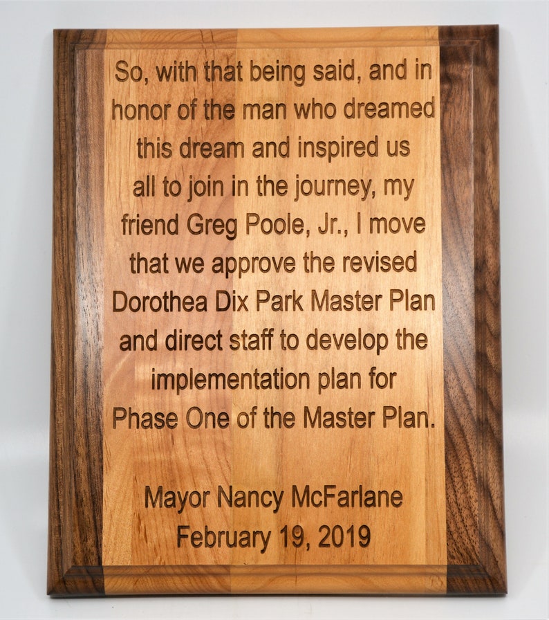 Custom Engraved and Personalized Two Tone Wooden Plaque | Etsy