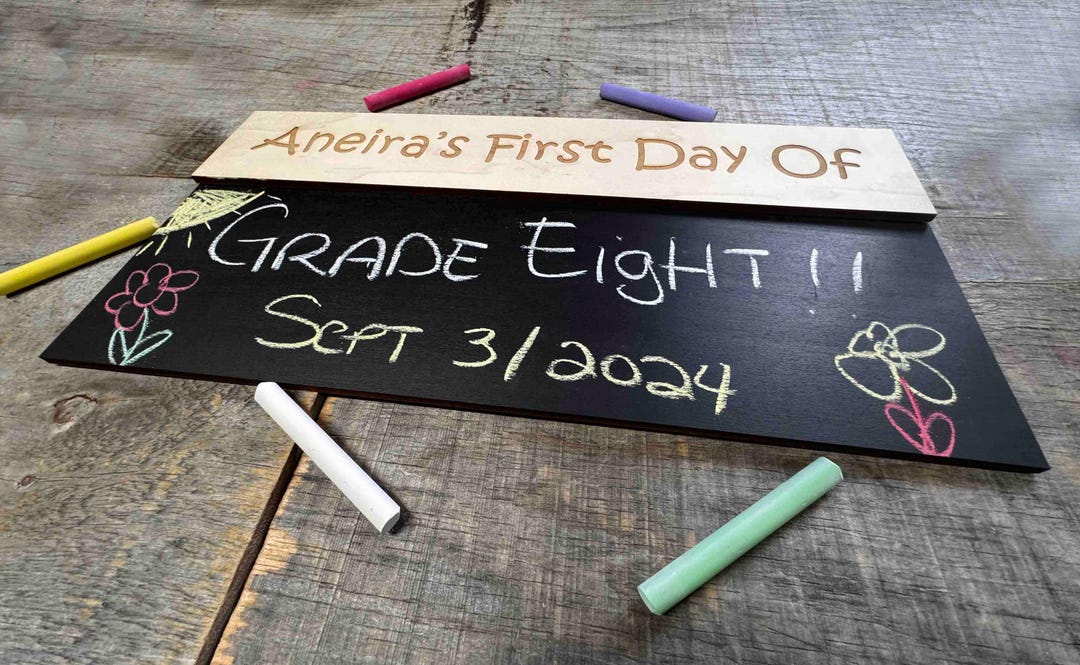 Chalk Board Custom Personalized Photo Prop Wooden School Board ...