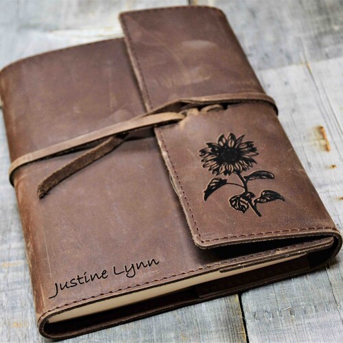 Personalized Laser Engraved Leather Journal Woman's - Etsy