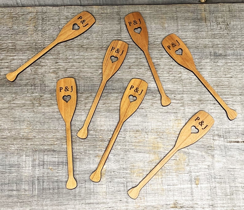 Mini Oars Engraved and Cut by Laser as Requested. Maple or - Etsy