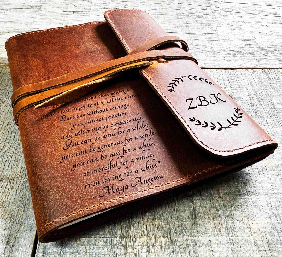 Engraved Leather Journal Refillable, Personalized, Engraved , Diary ...