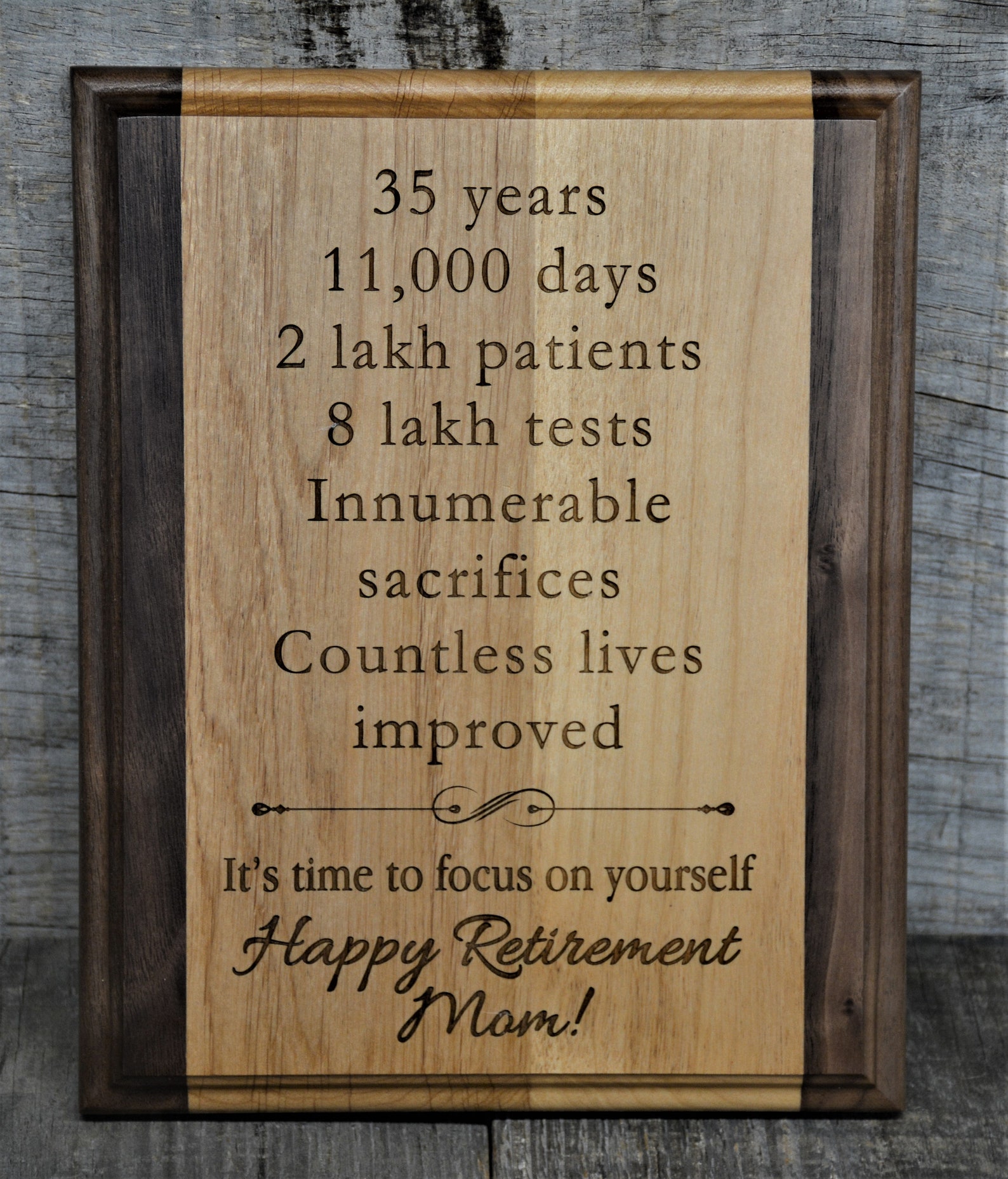 Custom Engraved and Personalized Two Tone Wooden Plaque - Etsy