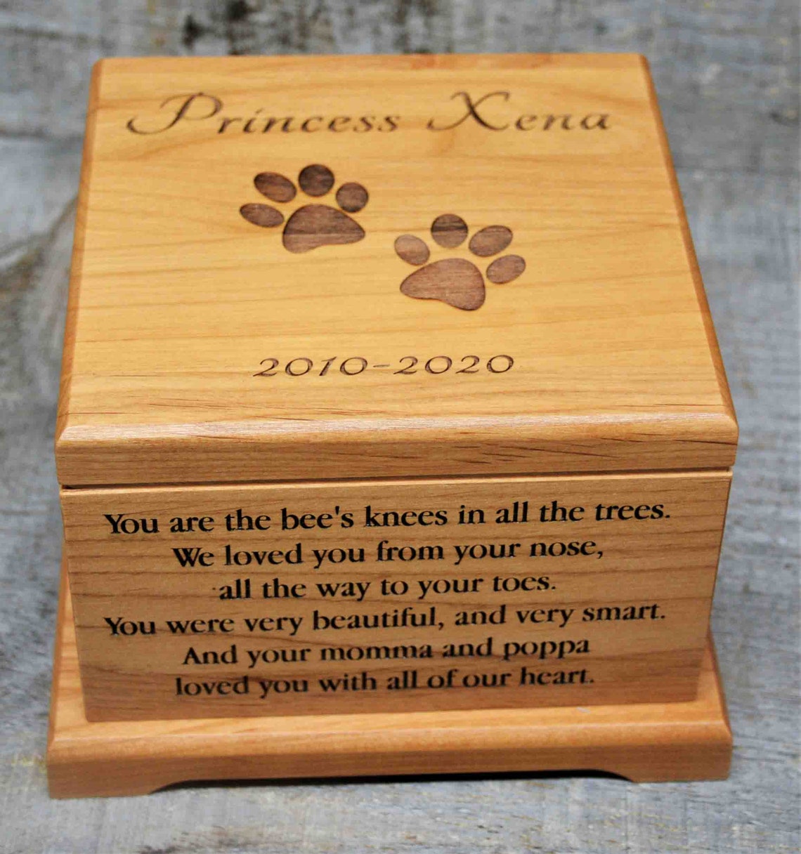 Pet Urn Keepsake Memory Box Pet Memorial - Etsy Canada