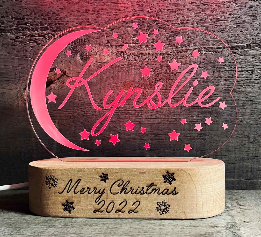 Custom Name Night Light, 7 Colors Personalized Night Light Baby Name ...