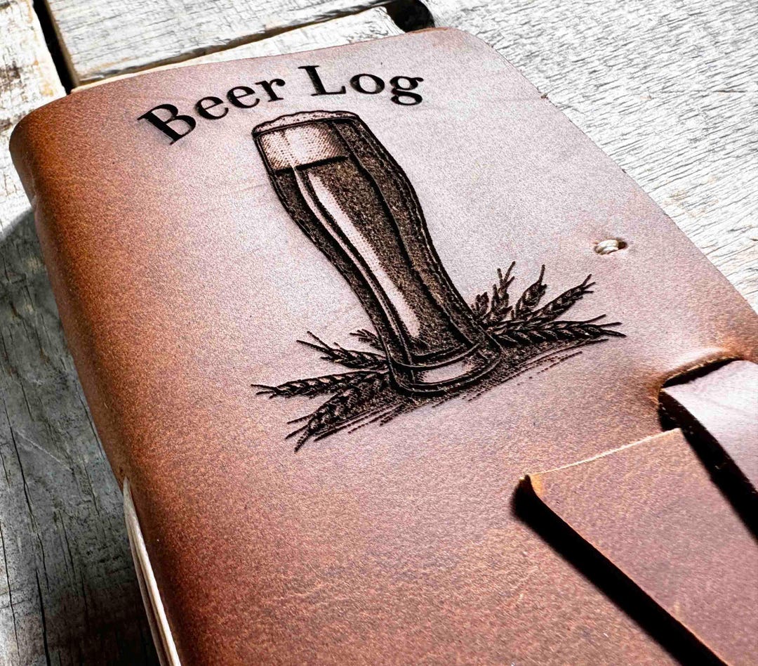 Beer Log Journal Premium Leather Custom Engraved and Personalized All ...