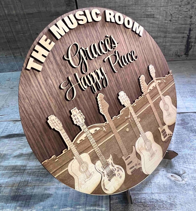 Custom Circular Dual Layer Wooden Sign. Engraved and Cut by - Etsy