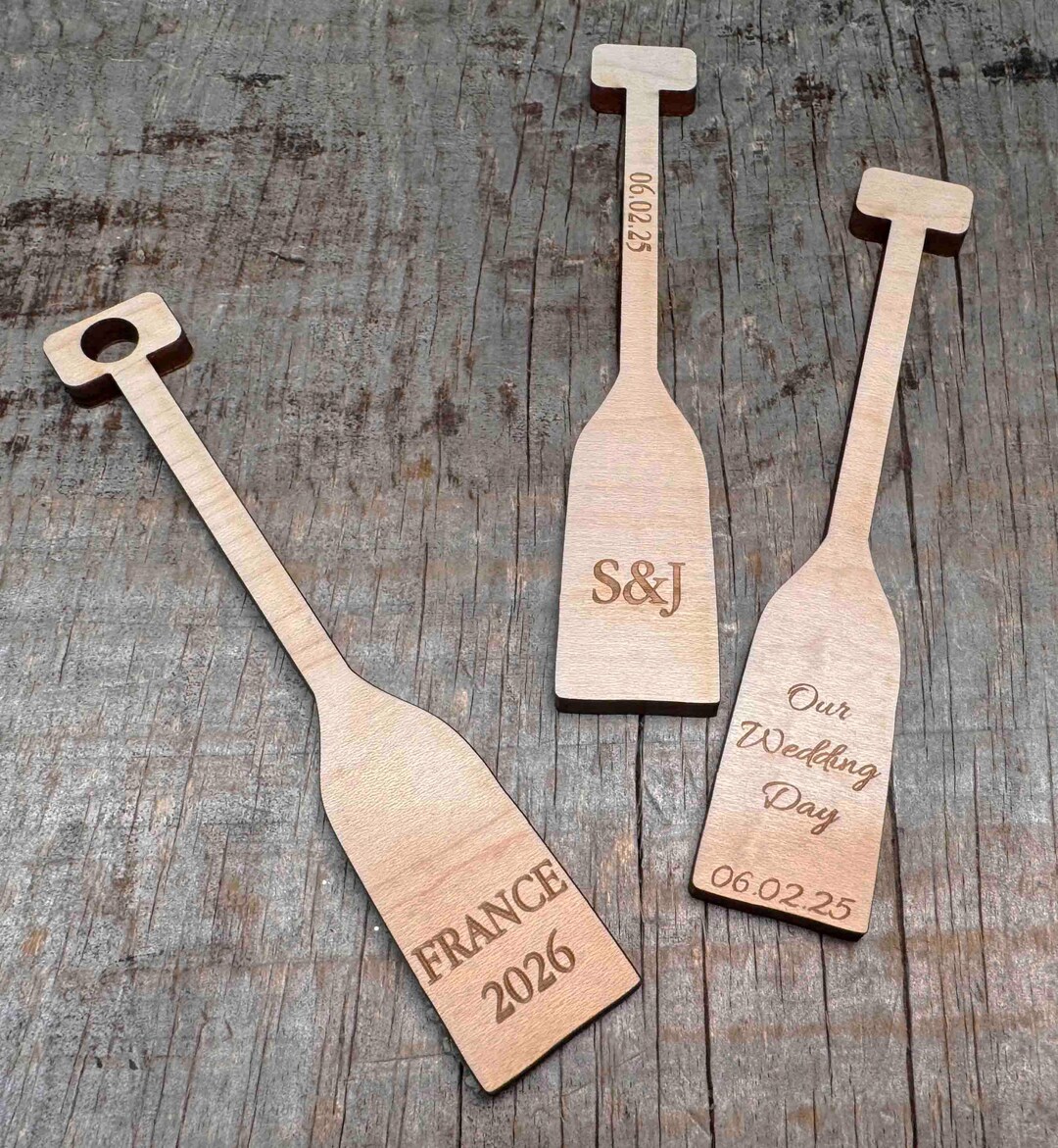 Mini Dragon Boat Paddles Engraved and Cut by Laser as Requested. Maple ...