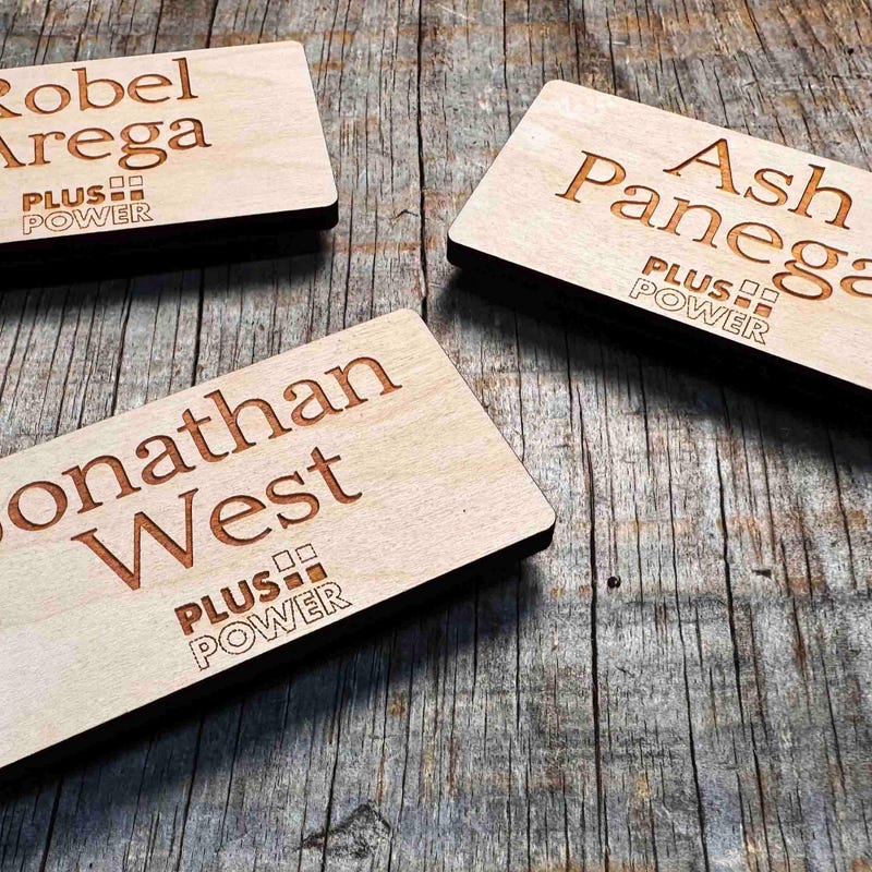 Wooden Name Tags - Etsy
