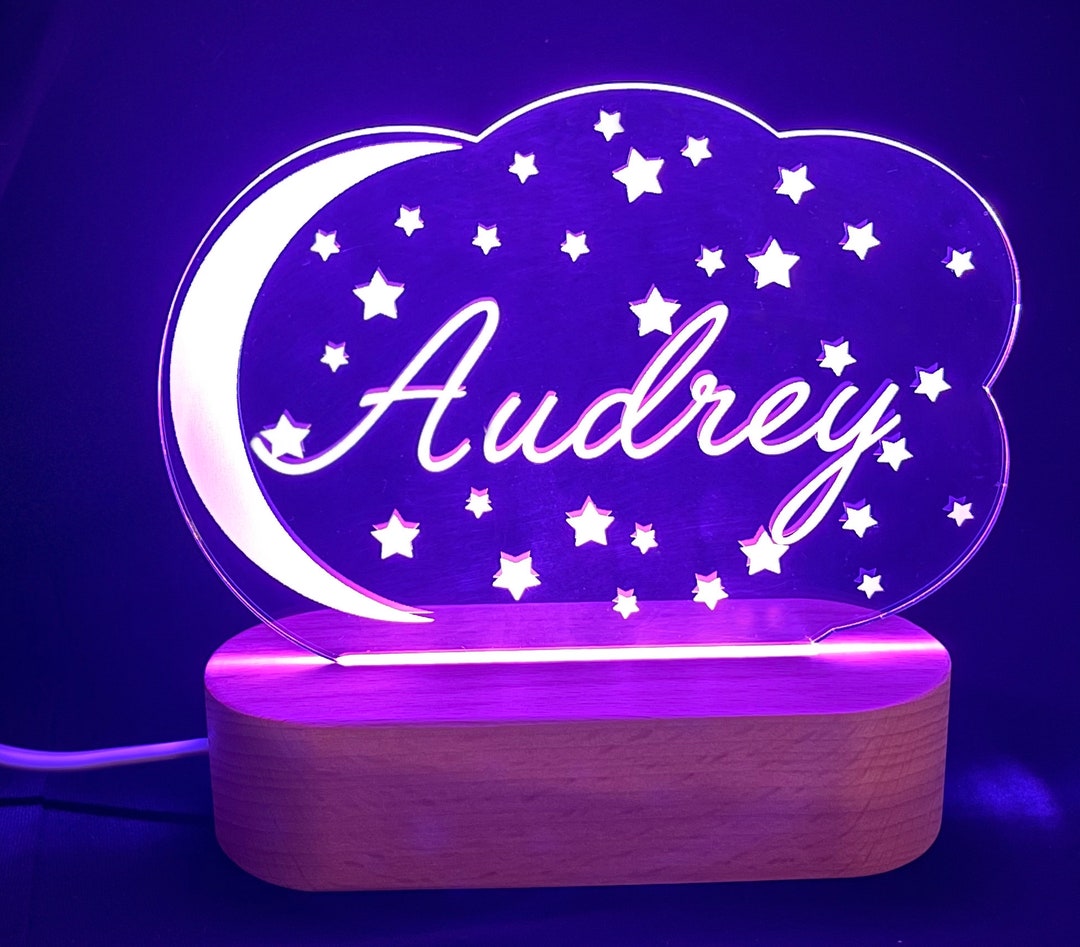 Custom Name Night Light, 7 Colors Personalized Night Light Baby Name ...