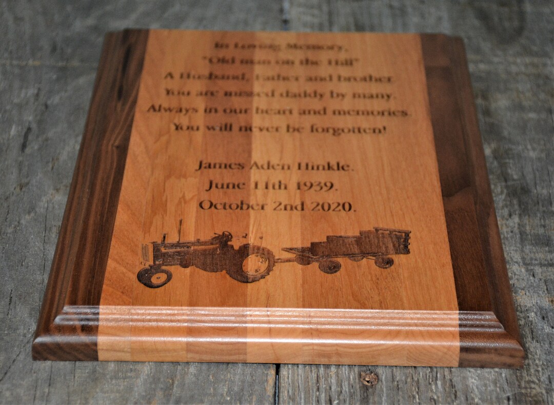 Custom Engraved and Personalized Two Tone Wooden Plaque - Etsy