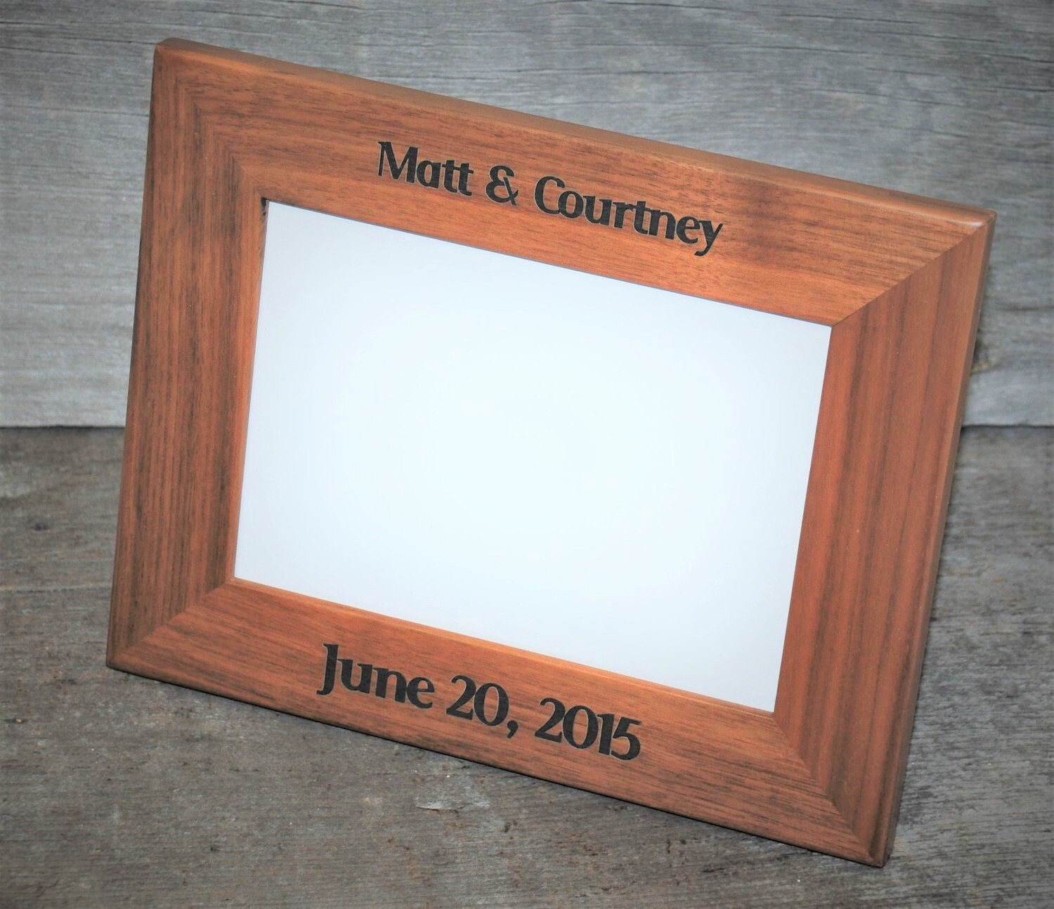 Walnut Or Alder Laser Engraved Wooden Picture Frames | Etsy