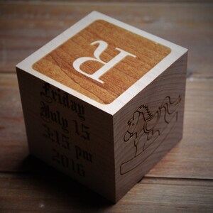 Personalized Wooden Baby Blocks, Christening Block, Baptism Block ...