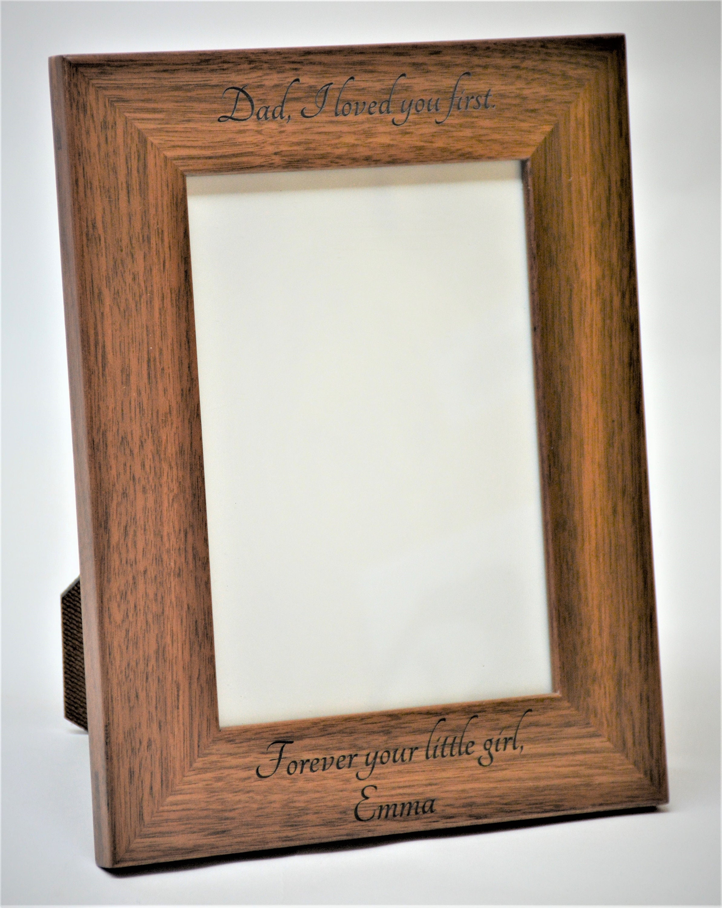 Walnut Or Alder Laser Engraved Wooden Picture Frames | Etsy