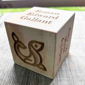 Personalized Wooden Baby Blocks, Christening Block, Baptism Block ...