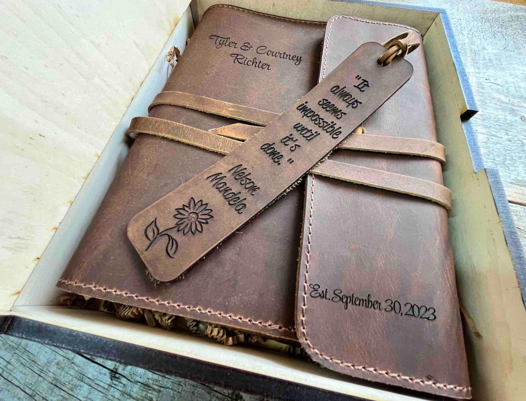 Engraved Leather Journal Refillable, Personalized, Engraved , Diary ...