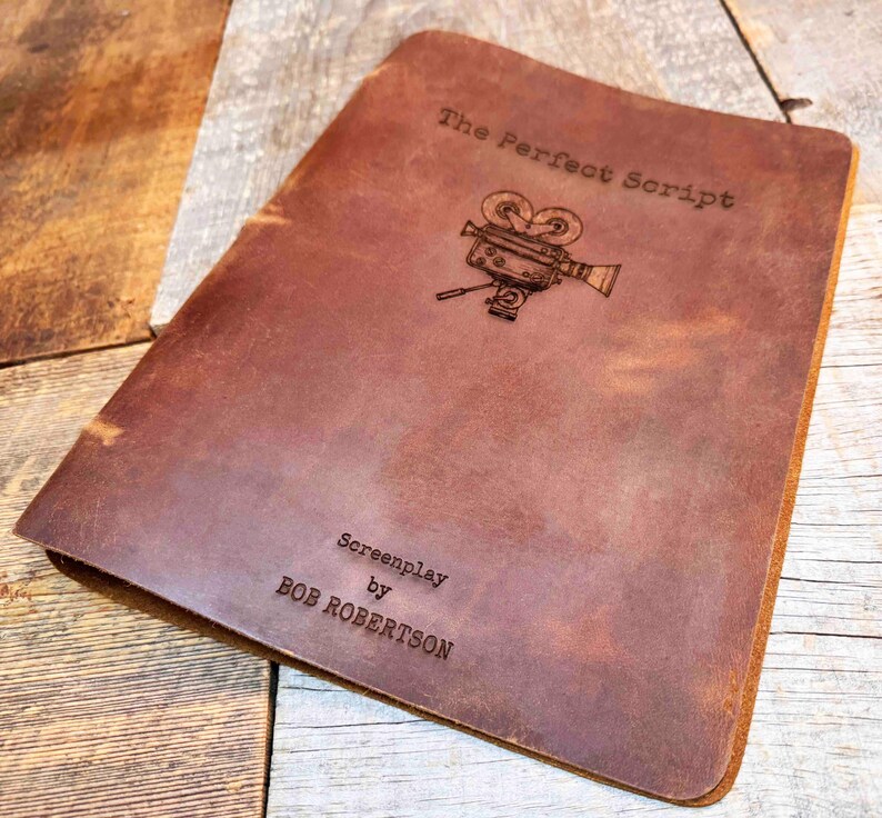 Custom Engraved Leather Script Binder – Personalized Screenplay Binder ...