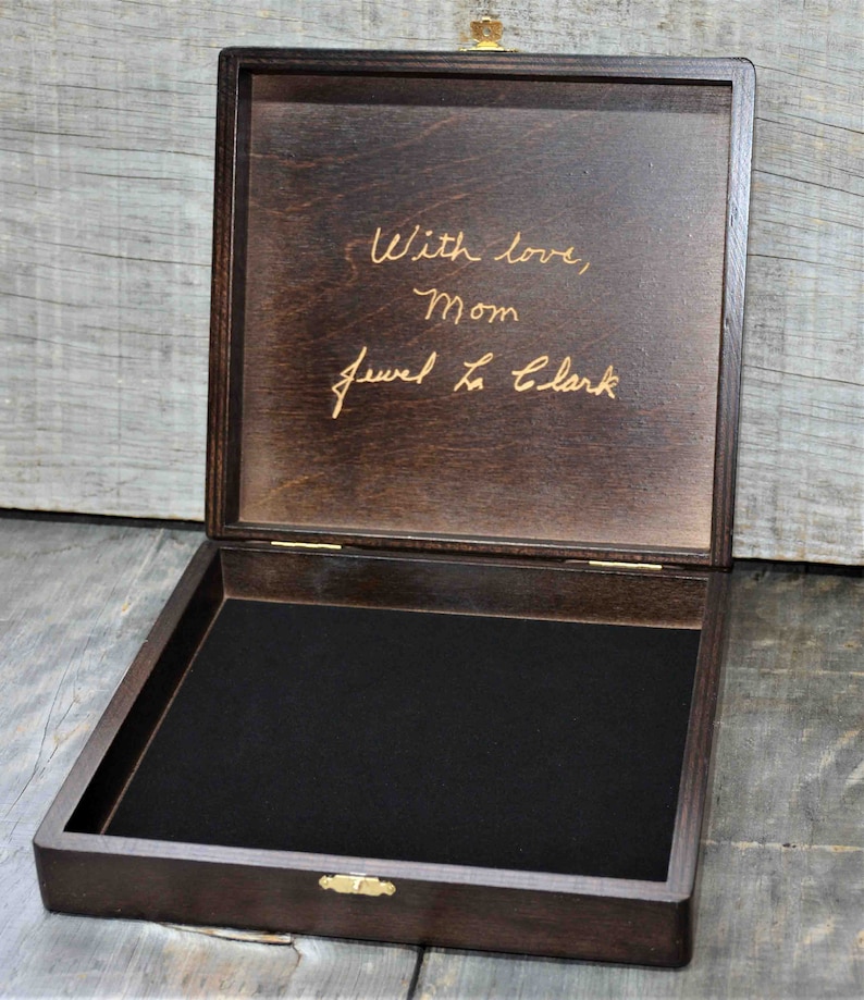 Handwriting Engraved Box. These Custom Engraved Wooden Boxes - Etsy Canada
