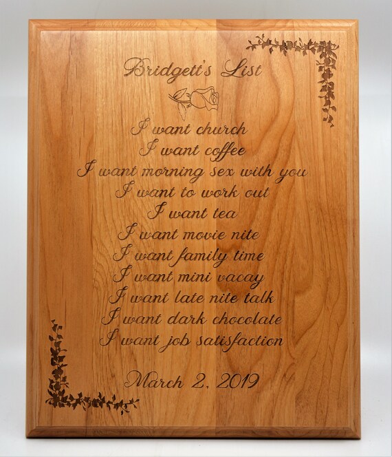 Custom Engraved and Personalized Wooden Plaque. Engraving and - Etsy