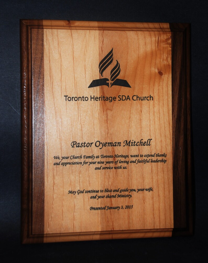 Custom Engraved and Personalized Two Tone Wooden Plaque | Etsy