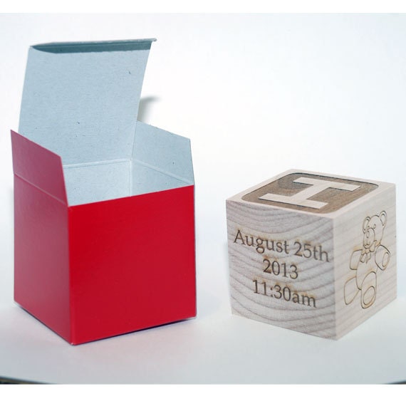 Personalized wooden baby blocks Christening block baptism | Etsy