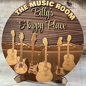 Custom Circular Dual Layer Wooden Sign. Engraved and Cut by Laser ...