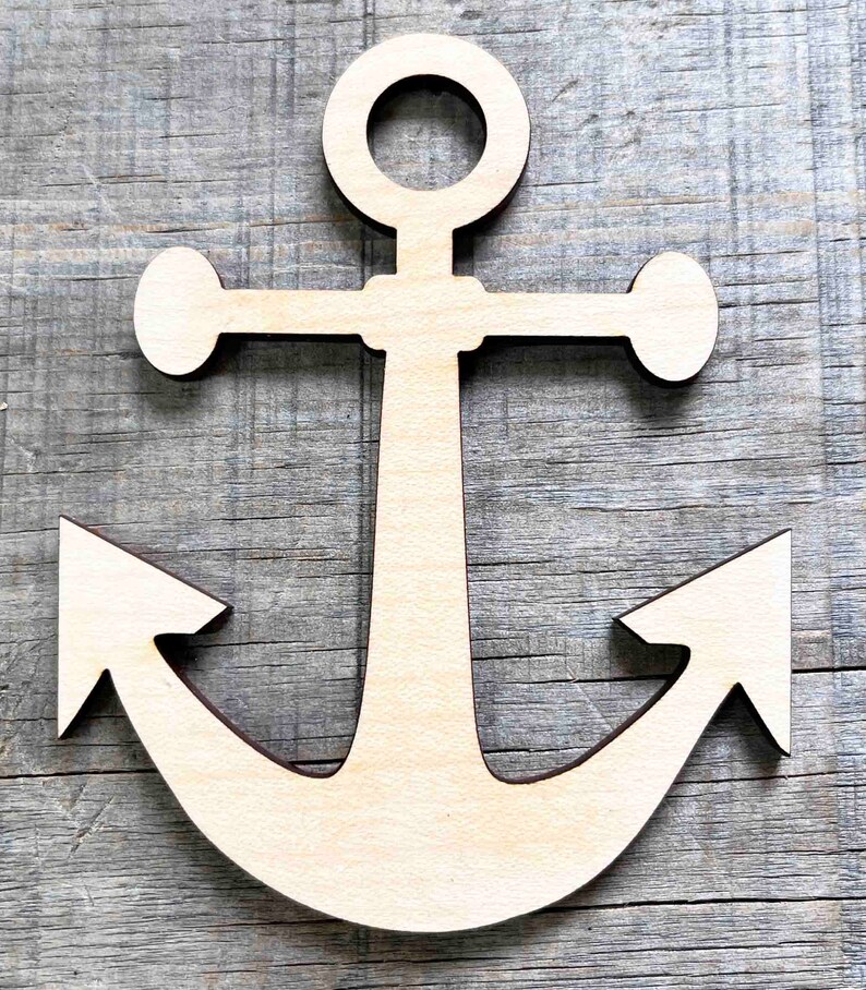 Anchor Laser Cut Shape From Wood. - Etsy