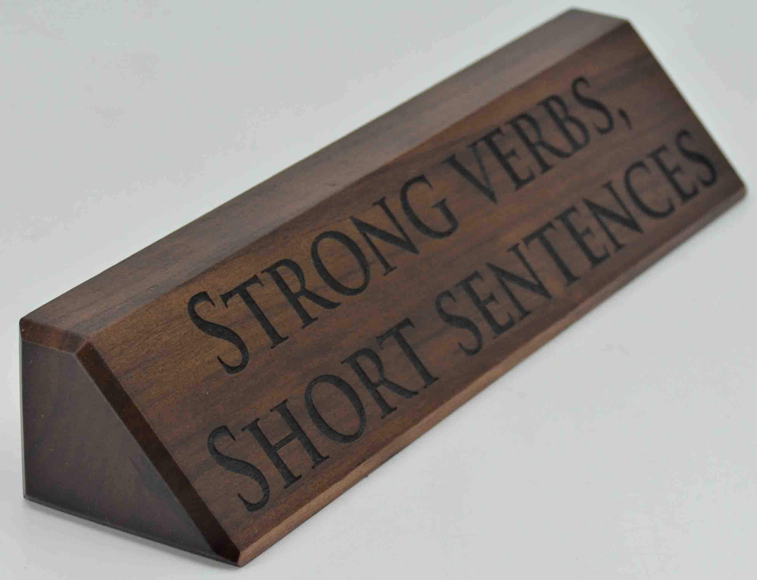 Personalized Wooden Desk Name Plates 10 Inch solid Walnut | Etsy