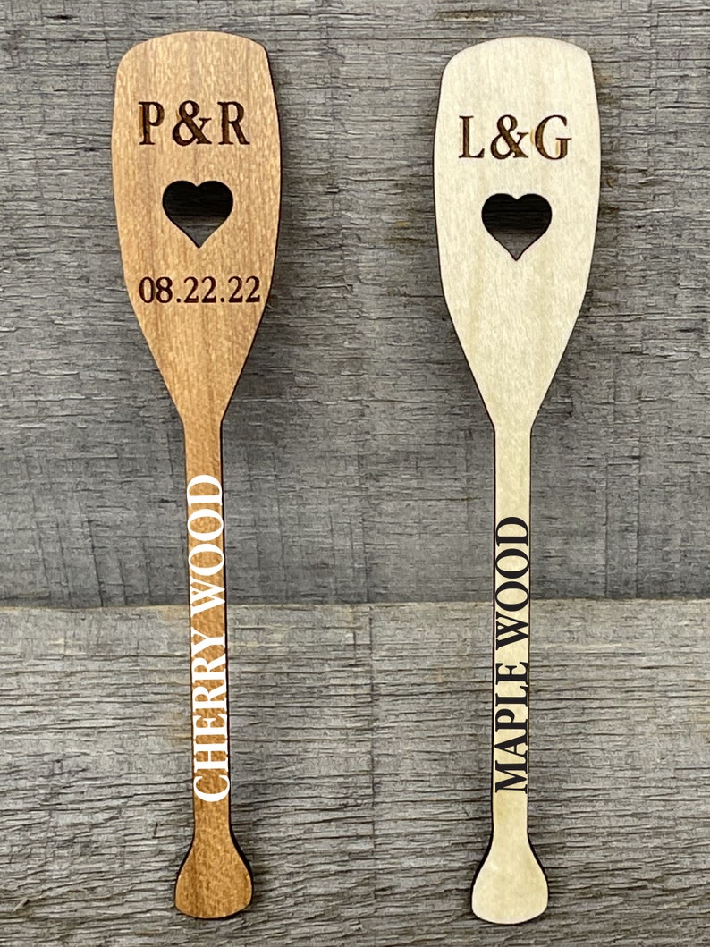 Mini Oars Engraved and Cut by Laser as Requested. Maple or - Etsy