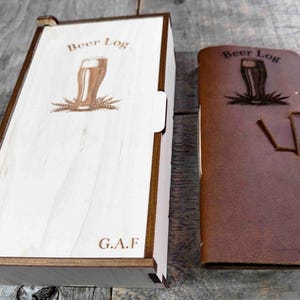 Beer Log Journal Premium Leather Custom Engraved and Personalized All ...