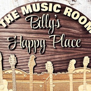 Custom Circular Dual Layer Wooden Sign. Engraved and Cut by Laser ...