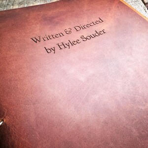 Custom Engraved Leather Script Binder – Personalized Screenplay Binder ...