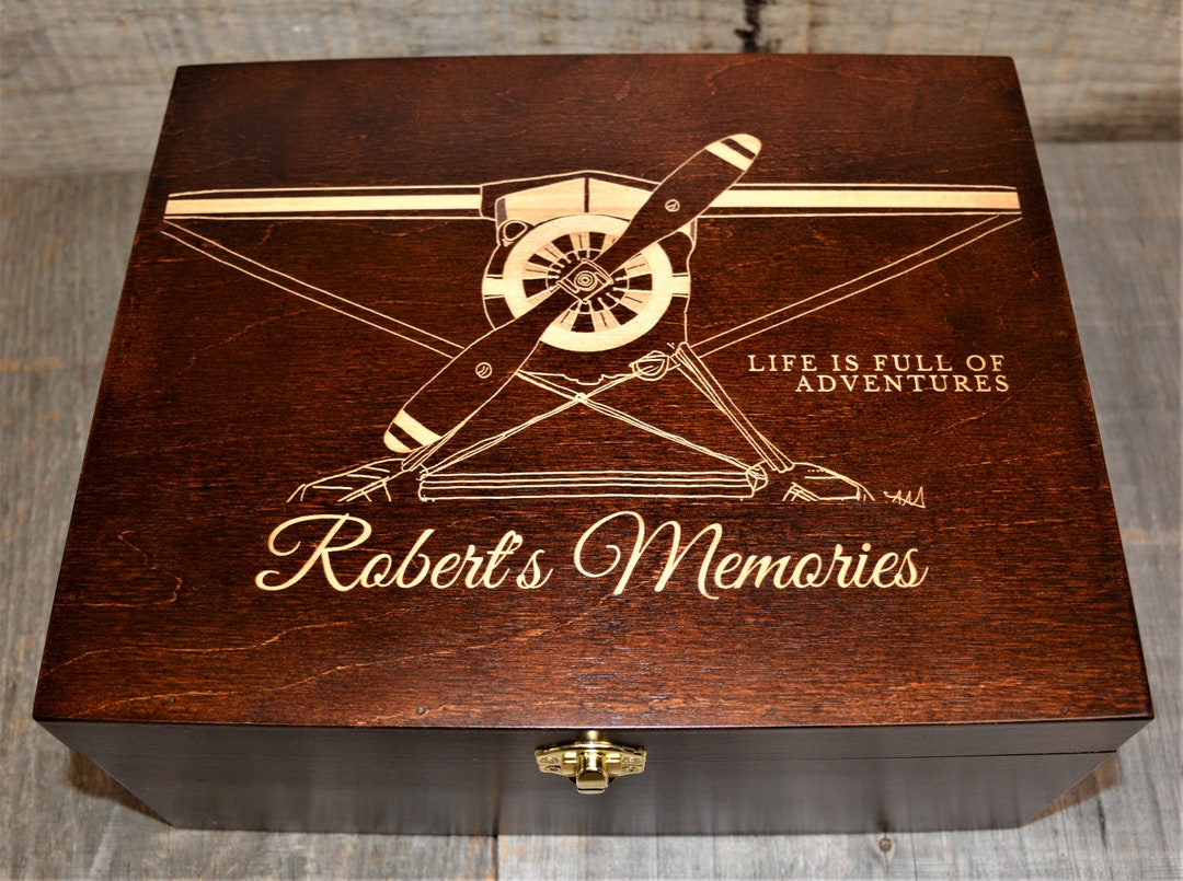 Premium Custom Wooden Gift Box Engraved by Laser Any Design Possible - Etsy