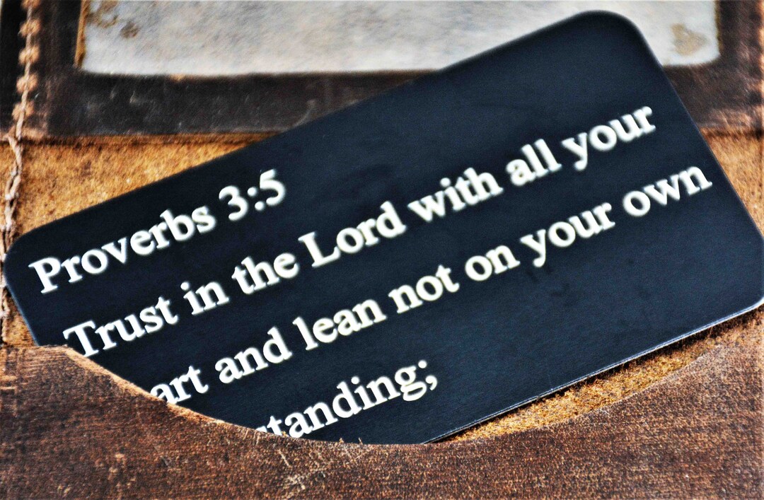 Custom Aluminum Prayer Bible Cards - Wallet Card. Religous Scripture ...