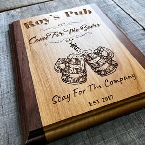 Custom Engraved Plaque Personalized Two Tone Wooden Plaque - Engraving ...