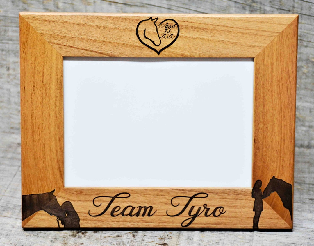 Walnut or Alder Laser Engraved Wooden Picture Frames Personalized. All ...