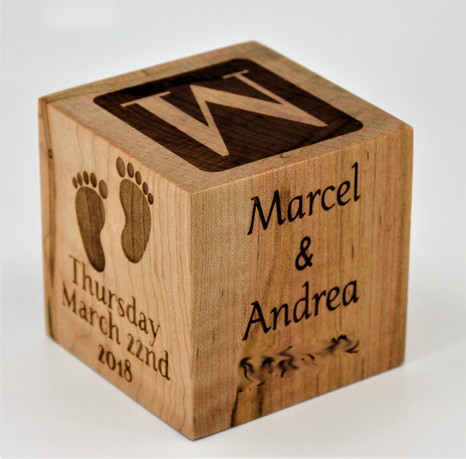 Personalized Wooden Baby Blocks Christening Block Baptism - Etsy