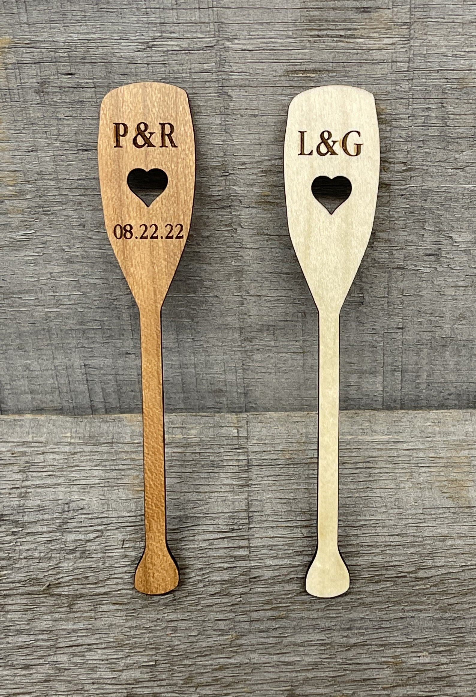 Mini Oars Engraved and Cut by Laser as Requested. Maple or - Etsy