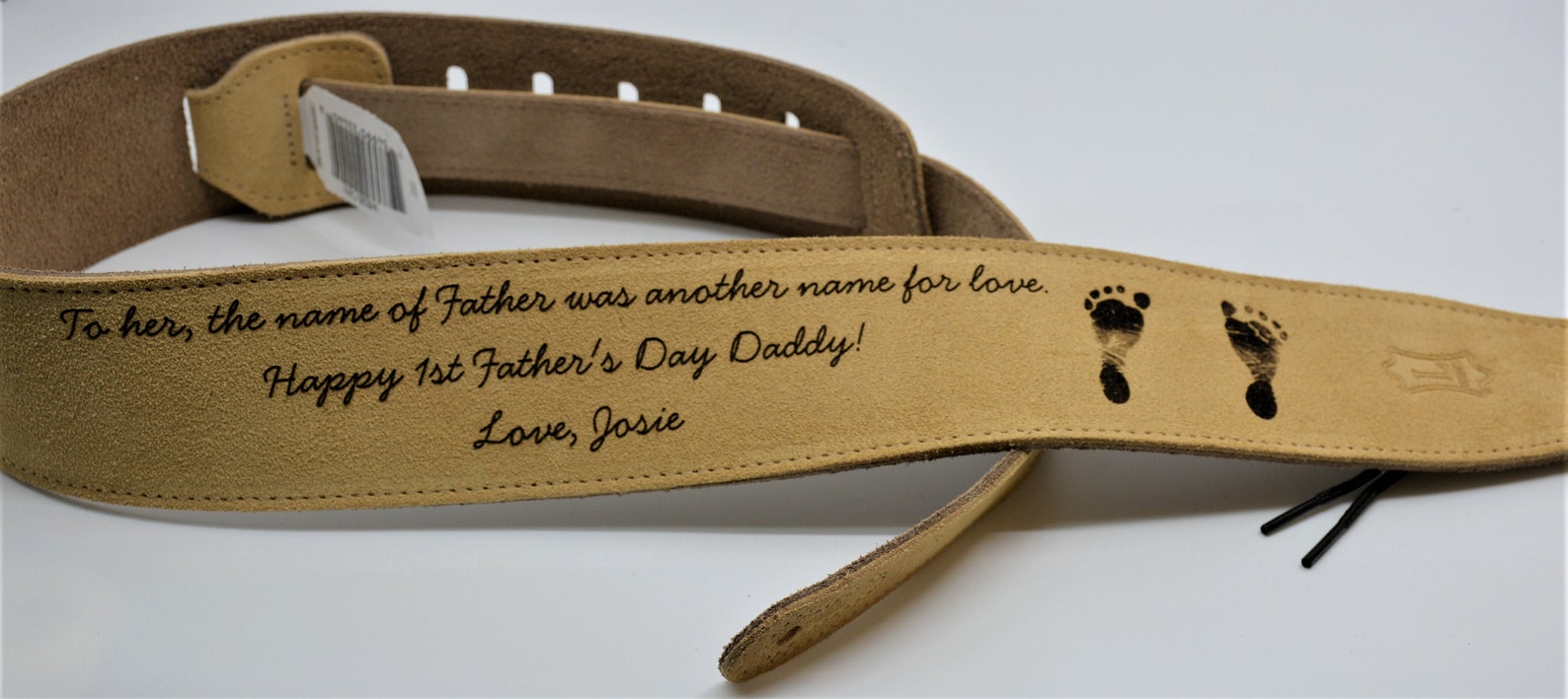 Baby Hand Prints Engraved Guitar Strapfathers Day Dads | Etsy