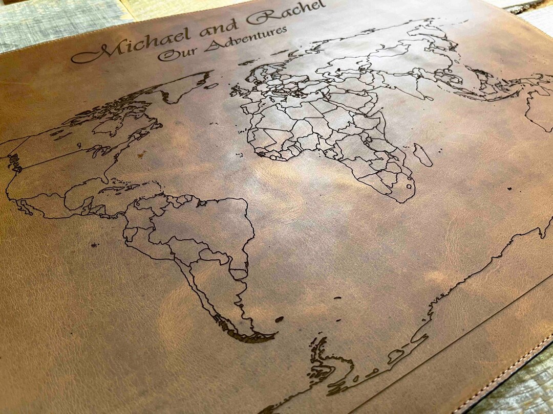 Custom Engraved Leather Desk Mat, Custom Size Desk Pad, Personalized ...