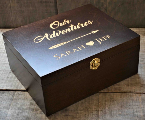 Premium Custom Wooden Gift Box Engraved by Laser Any Design | Etsy