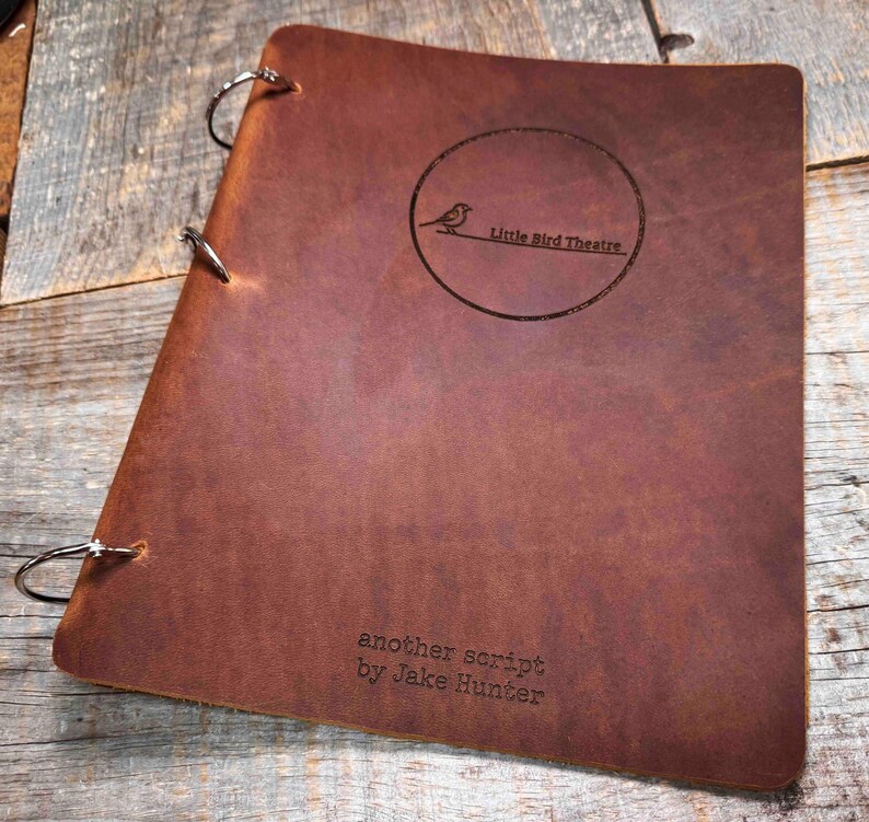 Custom Engraved Leather Script Binder – Personalized Screenplay Binder ...