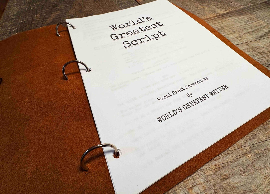 Custom Engraved Leather Script Binder – Personalized Screenplay Binder ...