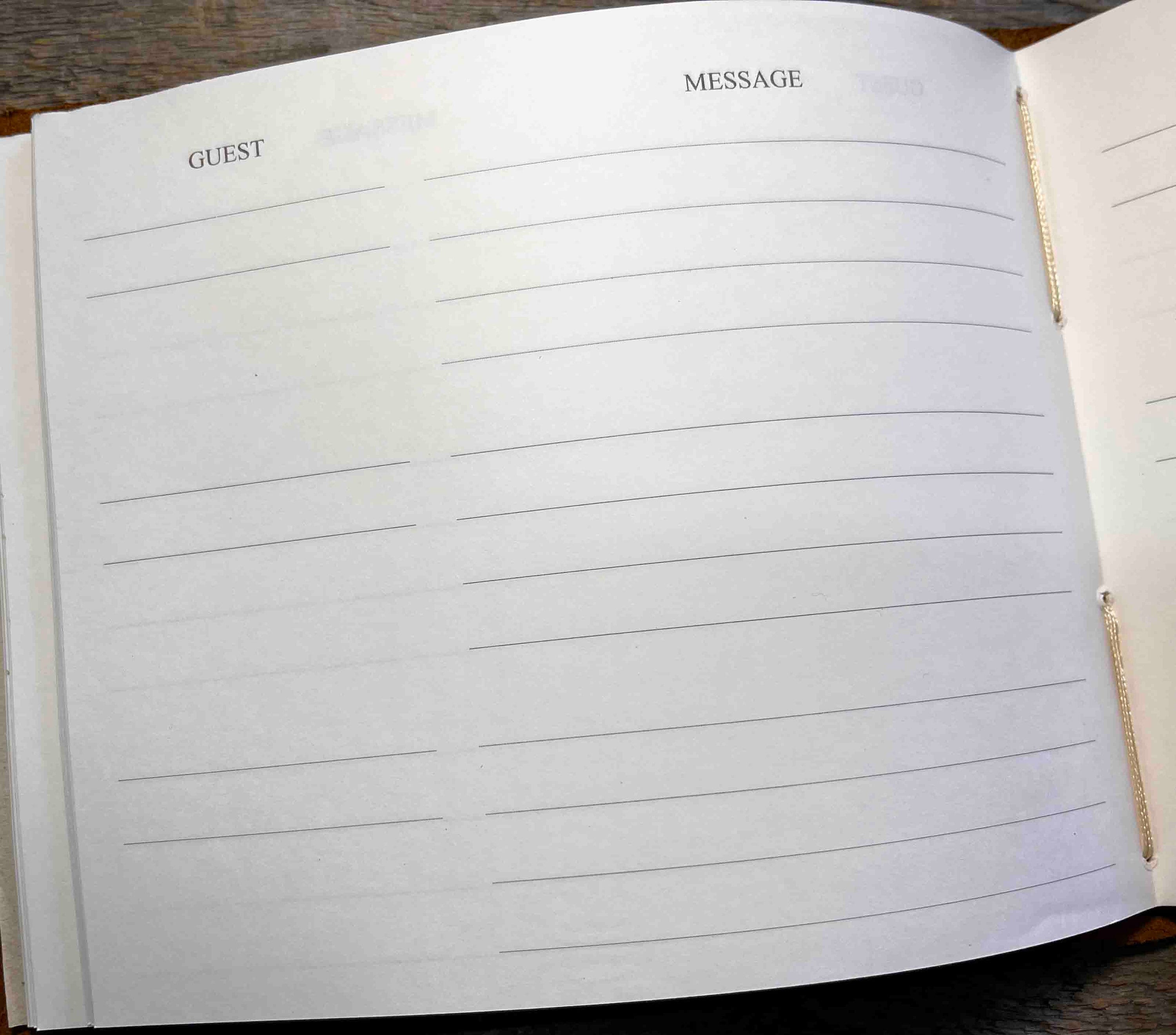 Guest Registry, Engraved Leather, Wedding Registry, Personalized, Guest ...