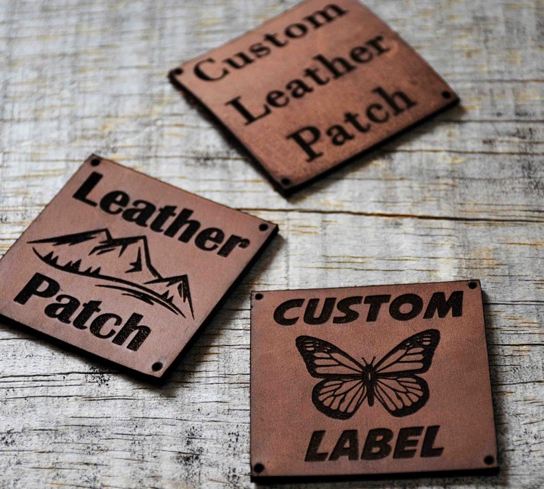 Custom Leather Patches - Personalized as Requested. Laser Cut and ...