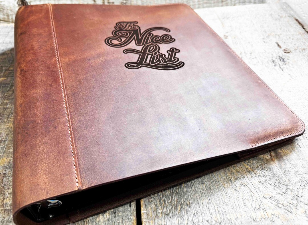 Premium Leather Binder Cover Custom Engraved and Personalized by Laser ...