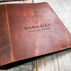 Premium Leather Binder Cover Custom Engraved and Personalized by Laser ...