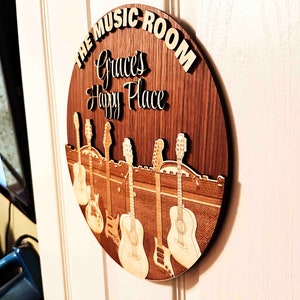 Custom Circular Dual Layer Wooden Sign. Engraved and Cut by Laser ...