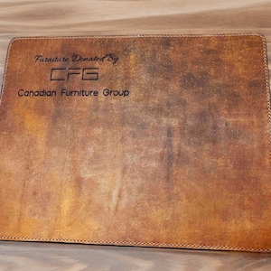 Custom Engraved Leather Desk Mat, Custom Size Desk Pad, Personalized ...