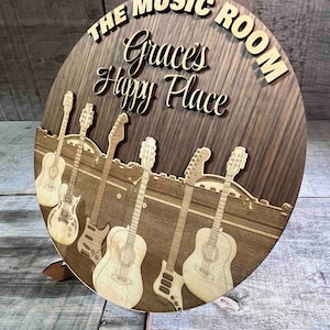 Custom Circular Dual Layer Wooden Sign. Engraved and Cut by Laser ...